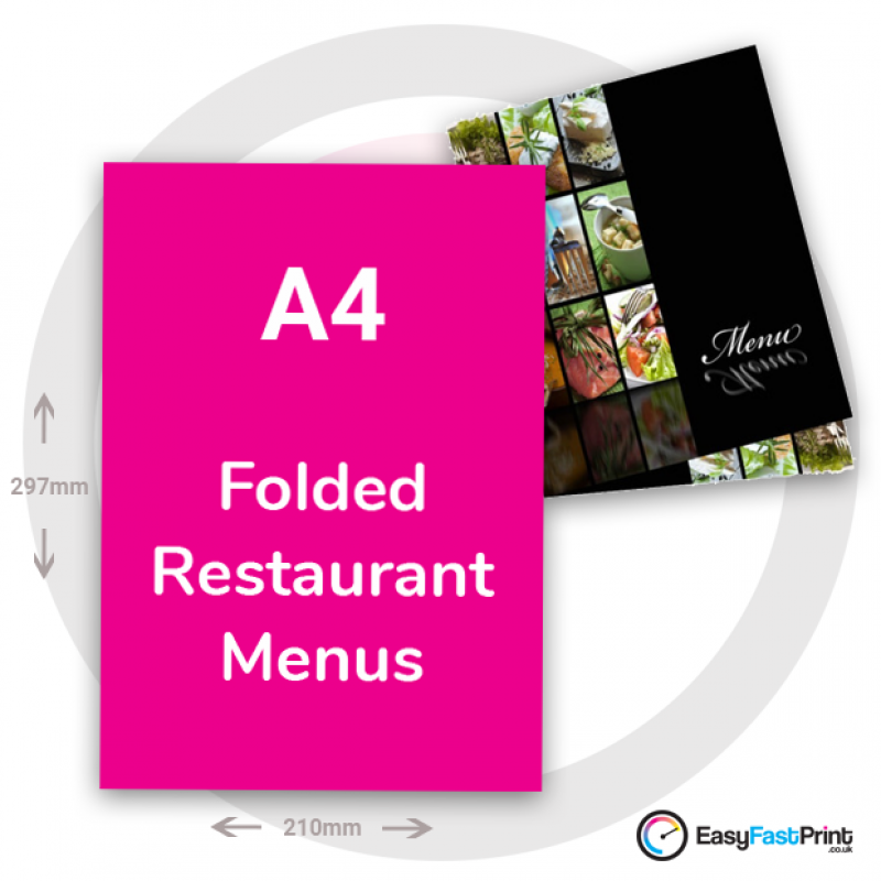A4 Folded Restaurant Menus Printed Fast Uk Easyfastprint